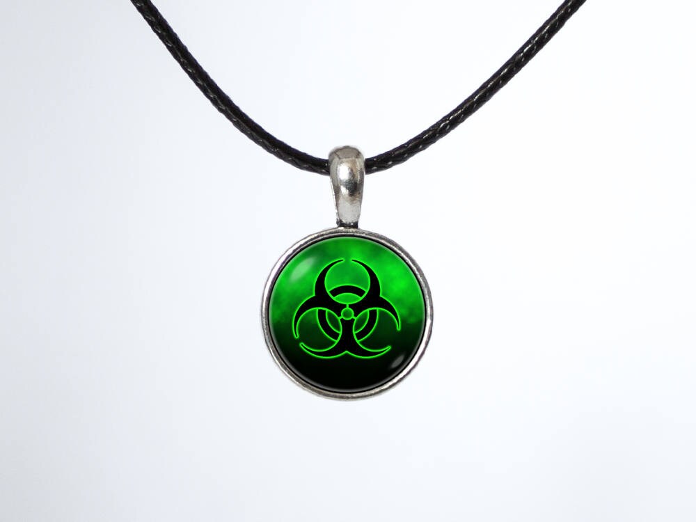 Unique Chokers Bio Hazard Choker for Women Leather Cord - Etsy