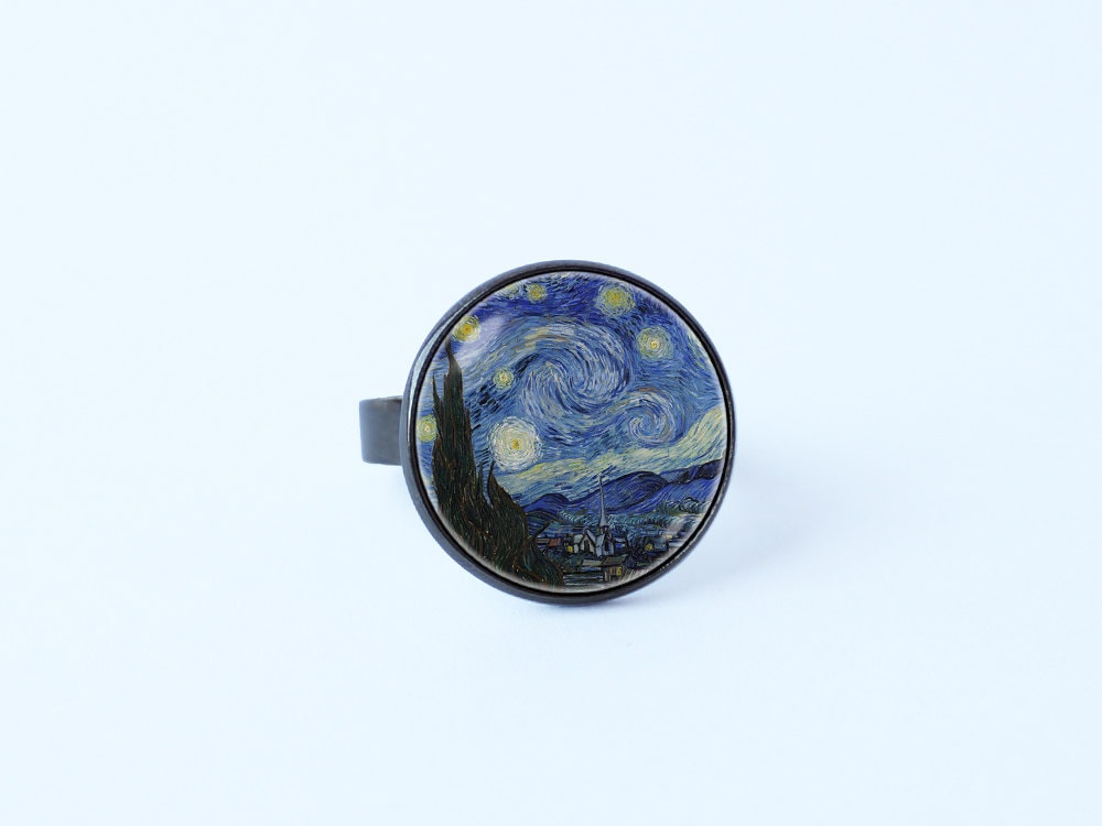 Starry Night Ring Van Gogh Ring Van Gogh Jewelry Girlfriend - Etsy