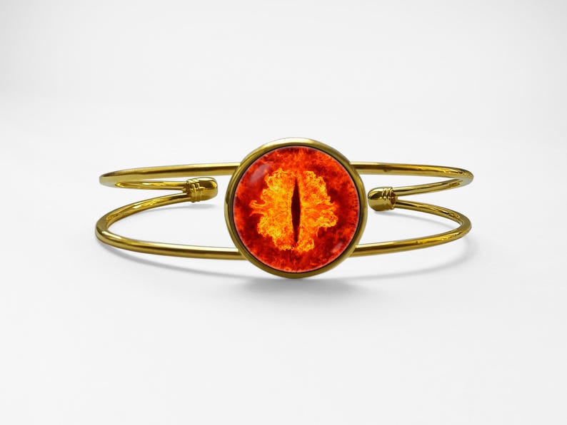 Eye of Sauron Bracelet Metal Cuff Bracelet Eye of Sauron Jewelry Elf ...