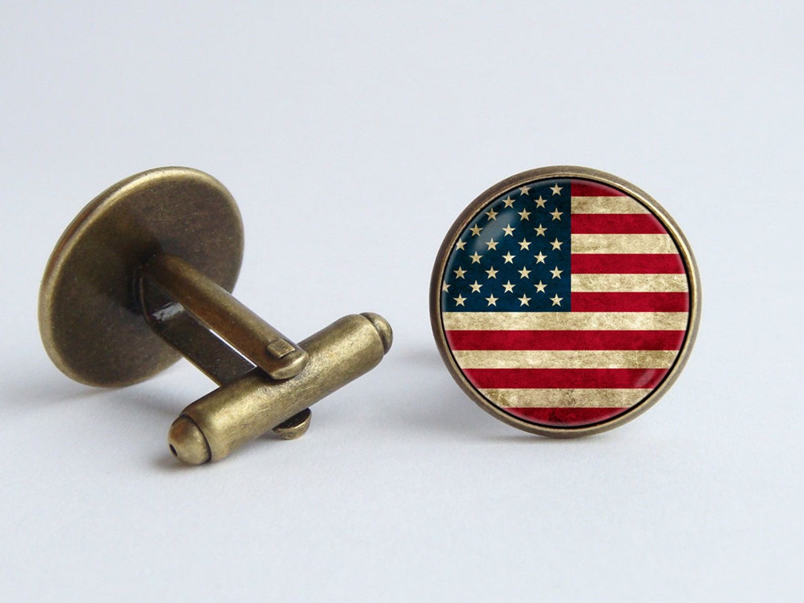 American Flag Cufflinks Patriotic Cuff Links Boyfriend Gift - Etsy