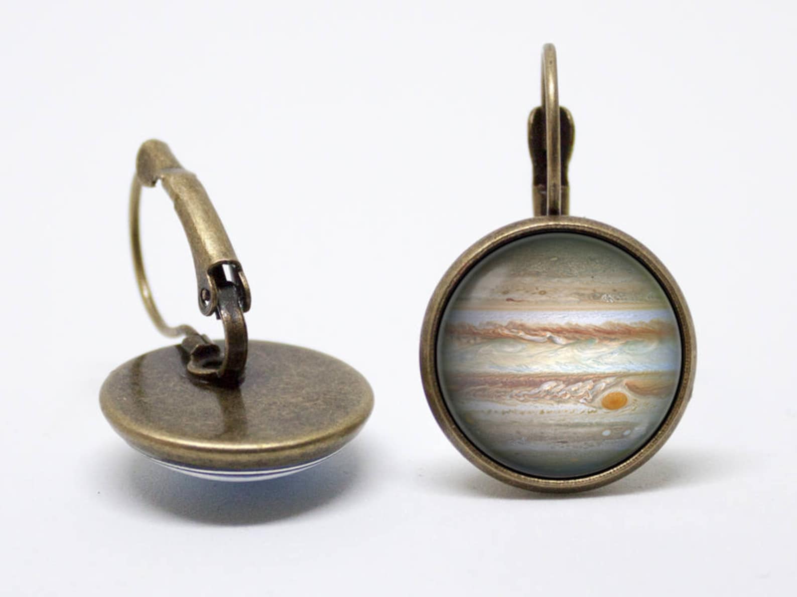 Jupiter Earrings Jupiter Jewelry Solar System Space Jewelry Planet ...