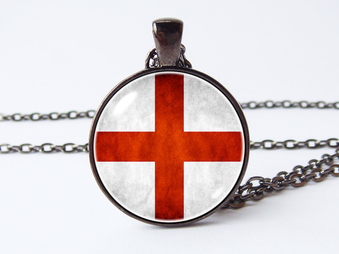 St George Cross Pendant England Jewelry English Flag Necklace Flags ...