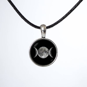 Choker Triple Moon Goddess Wiccan Choker Wiccan Jewelry Triple Goddess ...