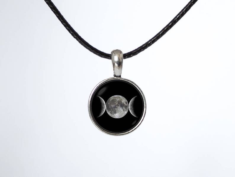 Choker Triple Moon Goddess Wiccan Choker Wiccan Jewelry Triple Goddess ...