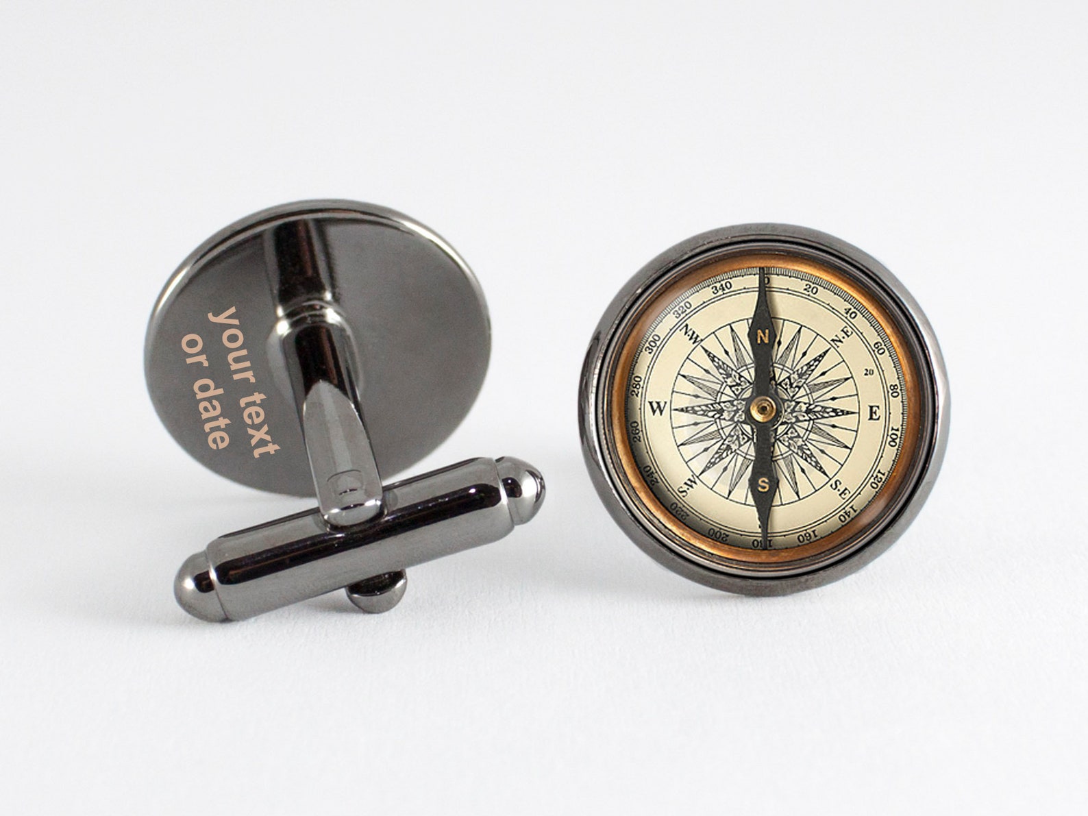 Personalized Gift Compass Tie Clip Customized Jewelry Engraved | Etsy