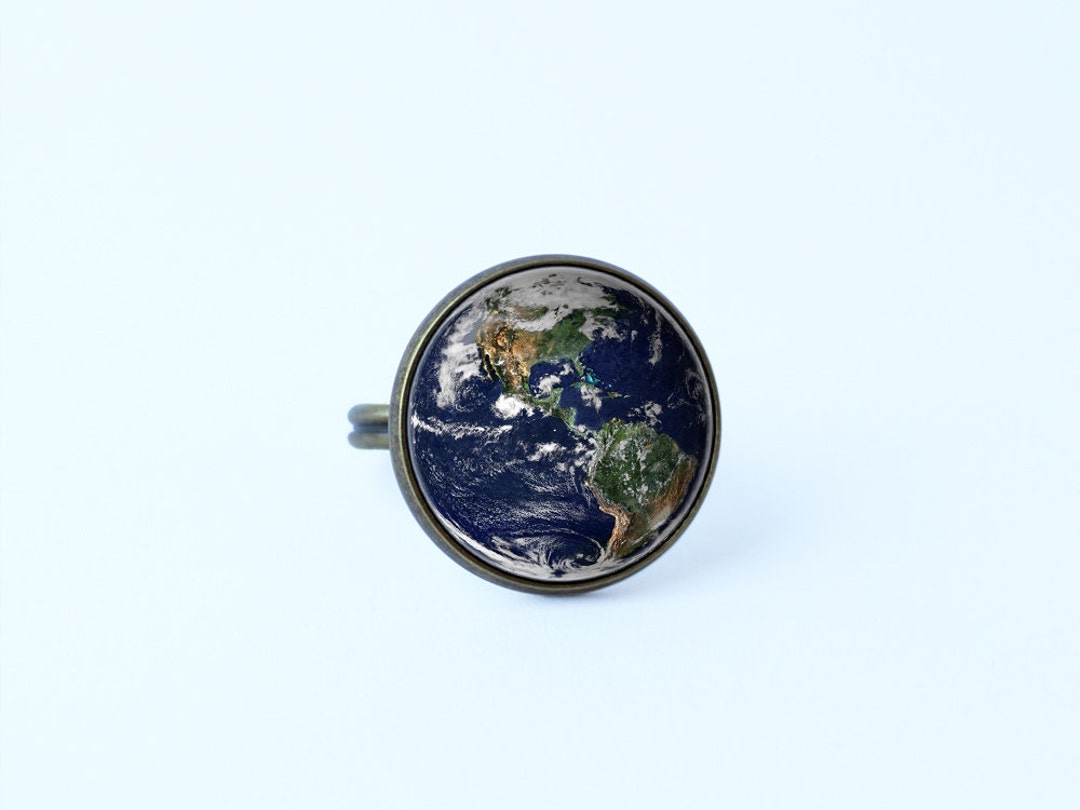 Planet Earth Ring Home Sweet Home Earth Ring Space Ring Galaxy Jewelry ...