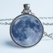 Moon Space Keychain Christmas Gift Blue Moon Keyring Full Moon - Etsy