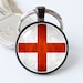 St George Cross Keychain English Flag Key Ring English Jewelry Flag of ...