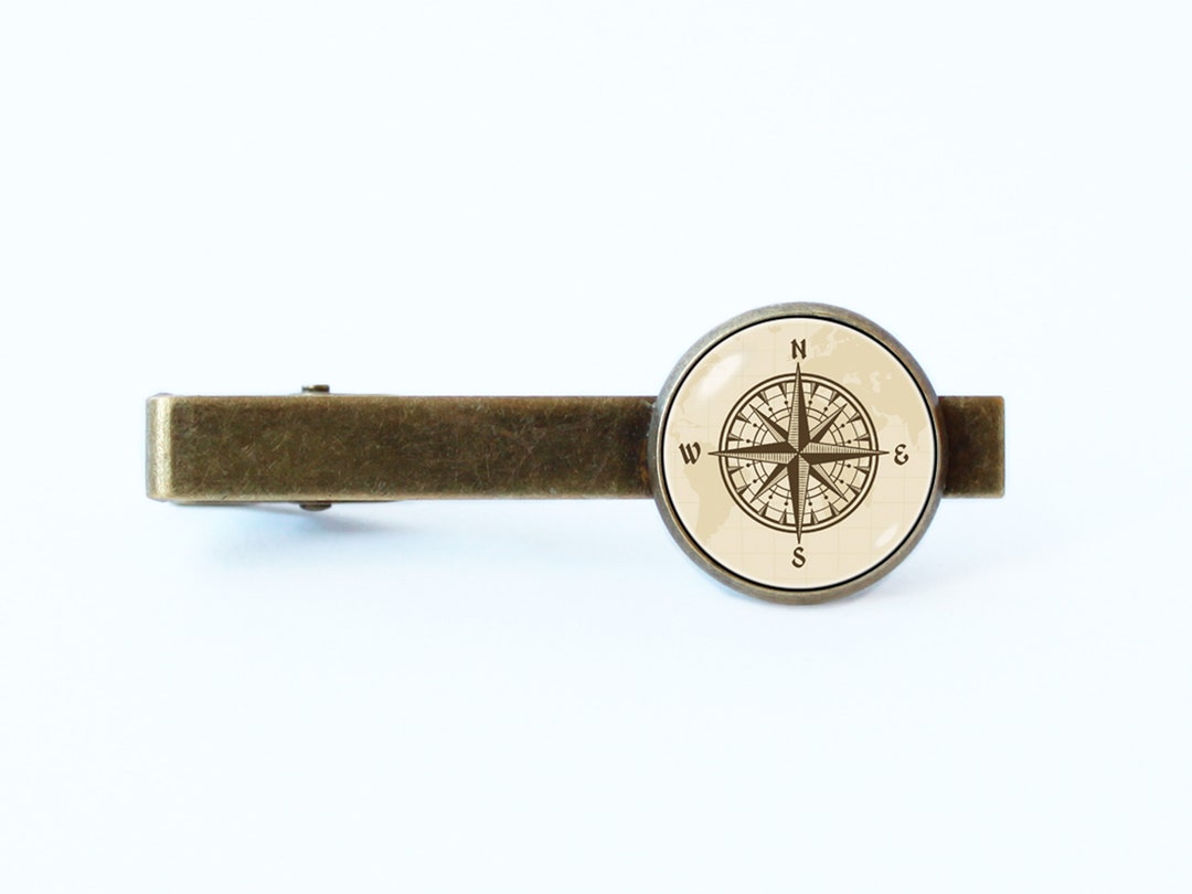 Old Compass Tie Clip Compass Jewelry Travelling Nautical Jewelry ...