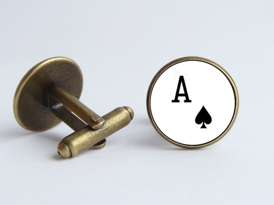 Ace Card Cufflinks Ace Cuff Links Men Cuff Links Playing Card Jewelry ...