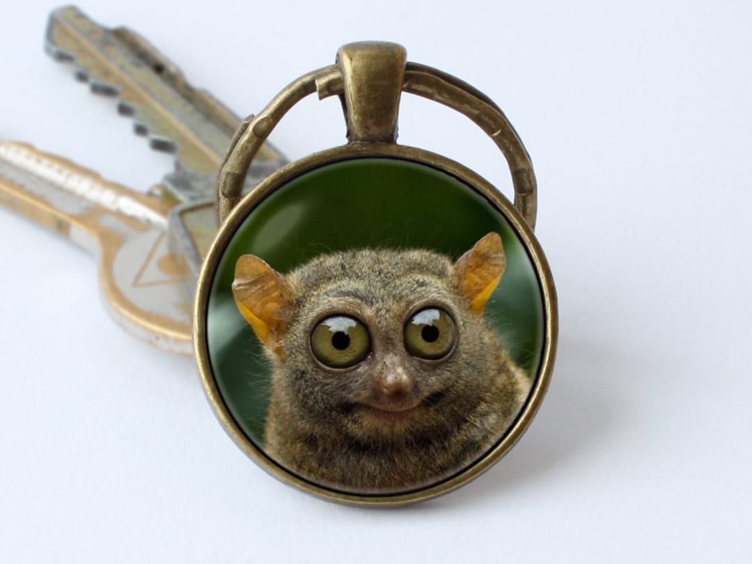 Tarsier Key Chain Tarsier Key Ring Tarsier Pendant Animal Jewelry Funny ...