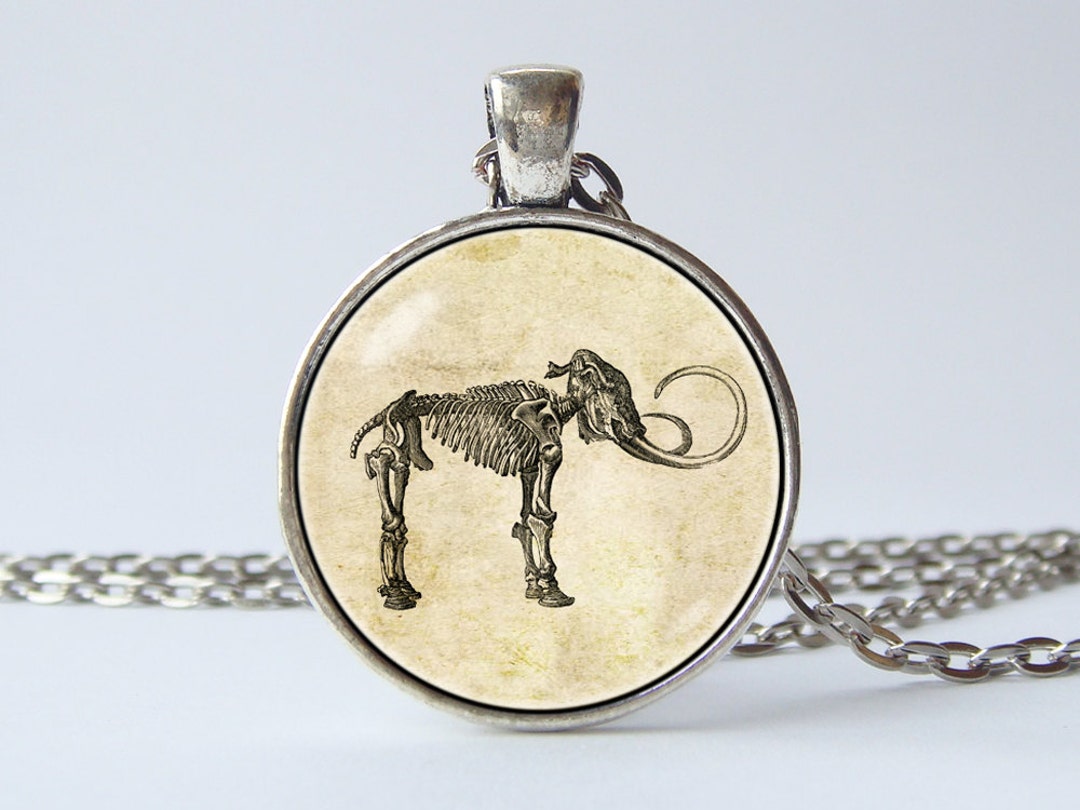 Mammoth Necklace Mammoth Jewelry Mammoth Skeleton Mammoth Pendant ...