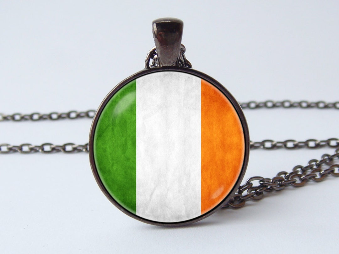 Ireland Flag Necklace Irish Jewelry Irish Flag Pendant Flags Jewelry ...
