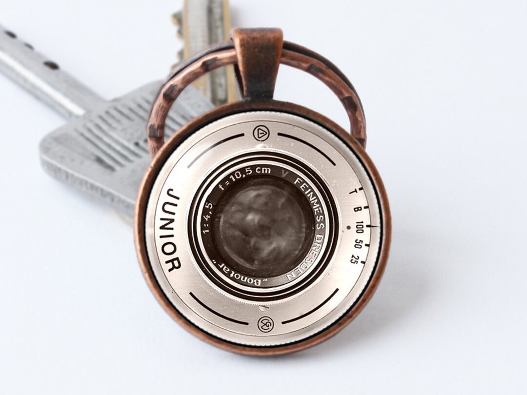 Camera Lens Keychain Camera Lens Keyring Photographer Key Chain Old ...