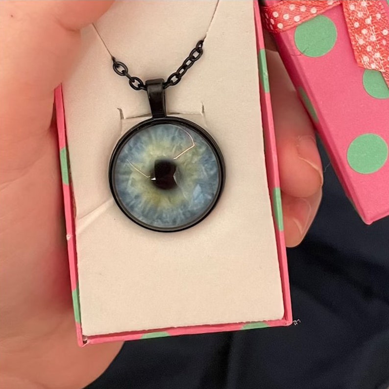 Eye Necklace Eye Jewelry Eye Pendant Brown Eye Steampunk - Etsy