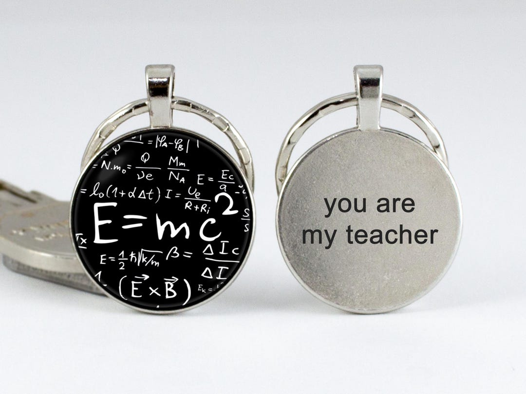 Gift for Physicist E=mc2 Jewelry Physics Personalized Key Fob Math ...