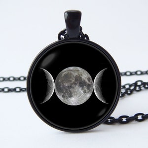 Custom Engraving Tripple Moon Goddess Key Chain Personalized Gift ...