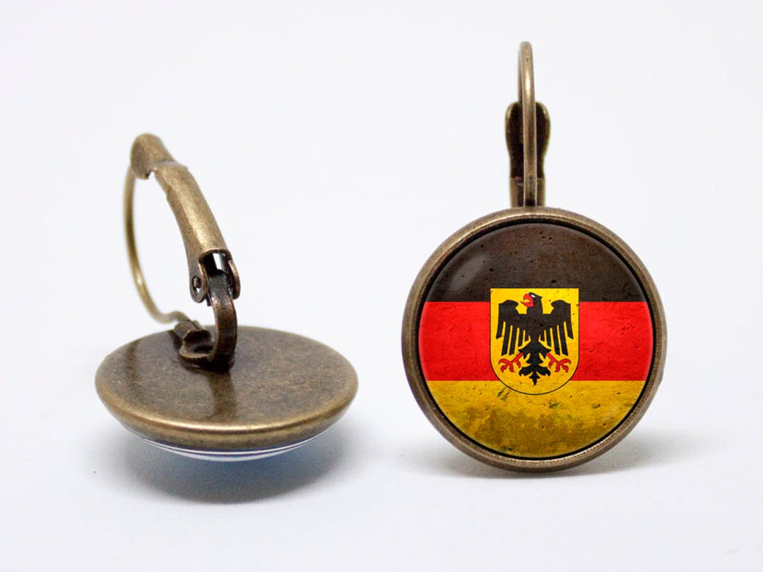 German Flag Patriotic Earrings Flag Earrings National Symbolic ...