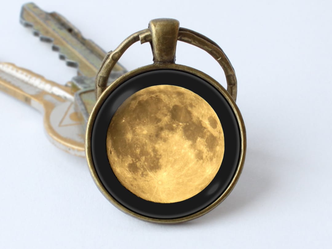 Lunar Key Chain Moon Jewellery Full Moon Jewelry Moon Key Ring Moon ...