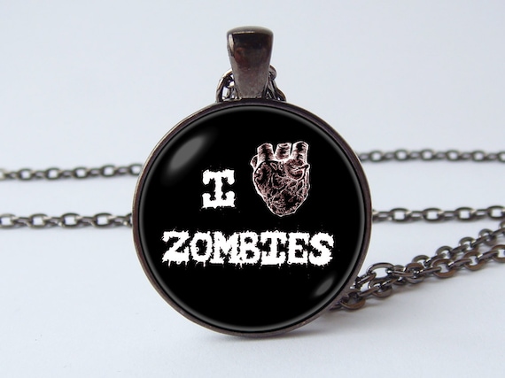 Horror Necklace Zombie Pendant Zombie Necklace Post - Etsy