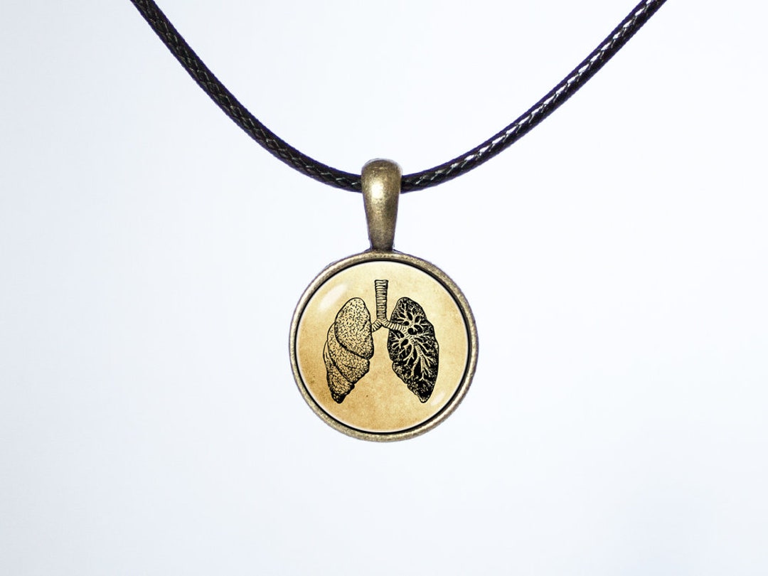 Anatomically Correct Human Lungs Chokers Women Choker Black Cord Lung ...