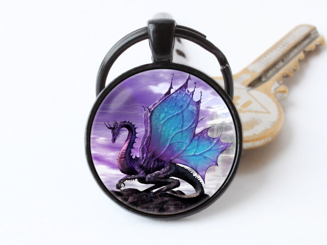 Keychain Dragon Winged Dragon Key Ring Dragon Jewelry Celtic | Etsy