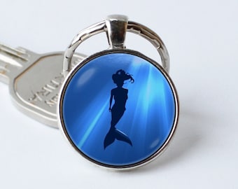 Little Mermaid Keychain Mermaid Keyring Mermaid Jewelry | Etsy