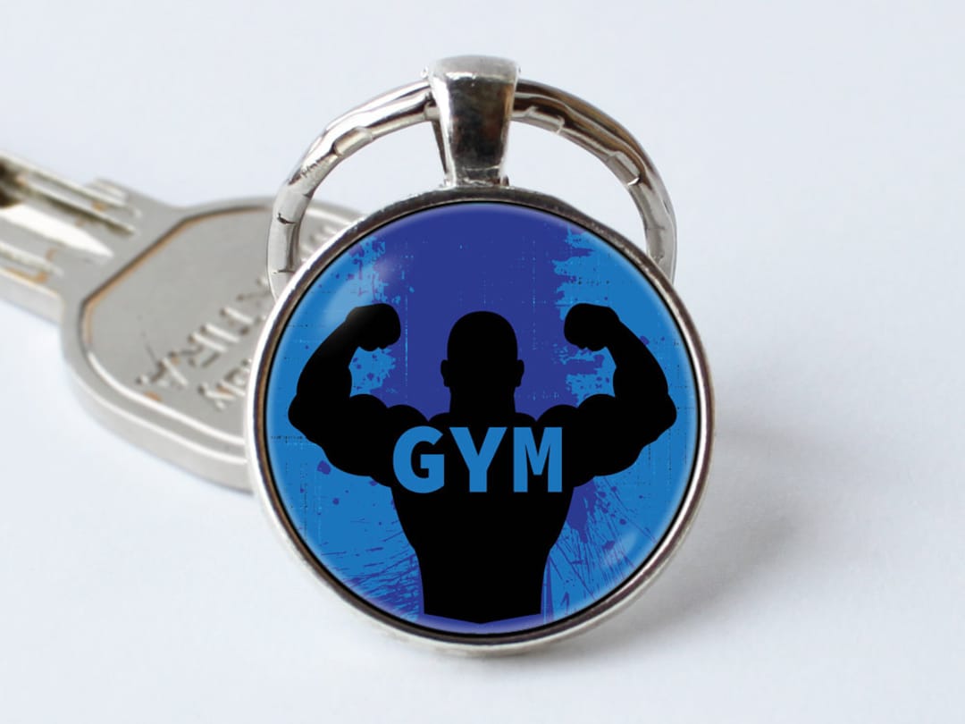 Gift for Men Keychains Fitness Trainer Workout Jewellery Gym Keyring ...
