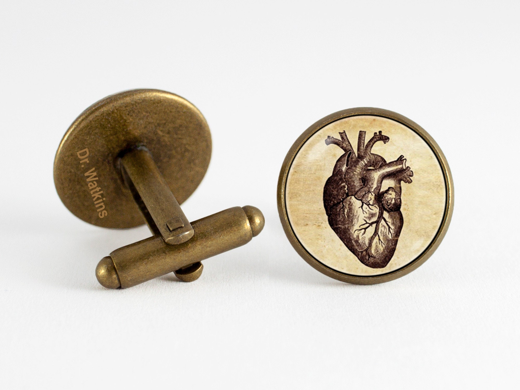 Anatomical Heart Tie Clip Doctor Gift Human Heart Tie Clip Father Gift ...