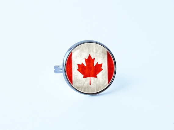 Canadian Flag Ring Maple Leaf Ring Patriotic Jewelry National | Etsy