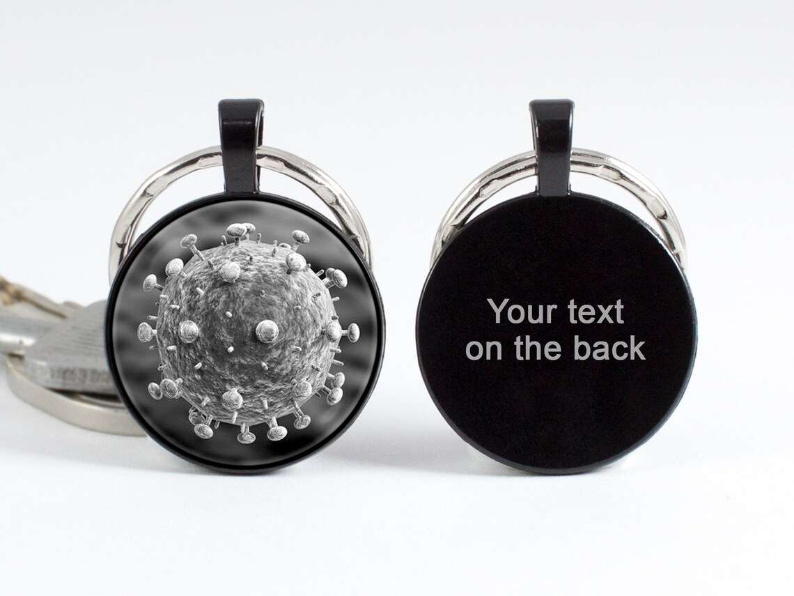 Virus Keychain Virus Jewellery Science Jewelry Virus Key Ring - Etsy