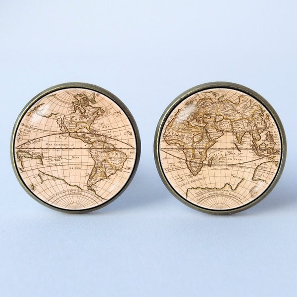 Globe Cufflinks - Etsy