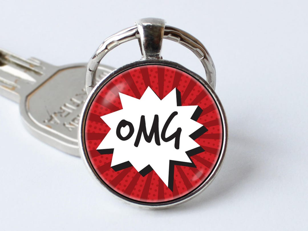 Omg Keychain Comics Sound Key Chain OMG Key Ring OMG Jewelry Christmas ...