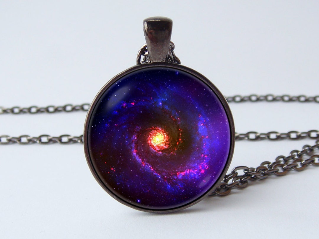 Galaxy Necklace Cosmos Gift Mysterious Universe Astronomy Pendant ...