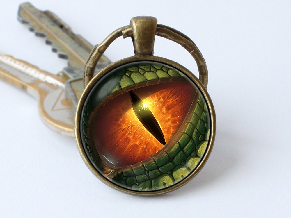 Dragon Eye Keychain Dragon Eye Keyring Dino Gift Dinosaur - Etsy