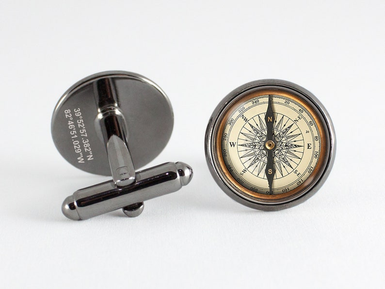 Personalized Gift Compass Tie Clip Customized Jewelry Engraved Tie Clip ...