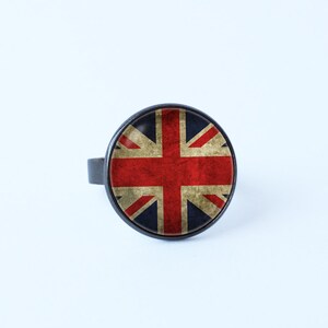 British Flag Ring Flag Ring UK Jewelry Girlfriend Gift Flag of United ...