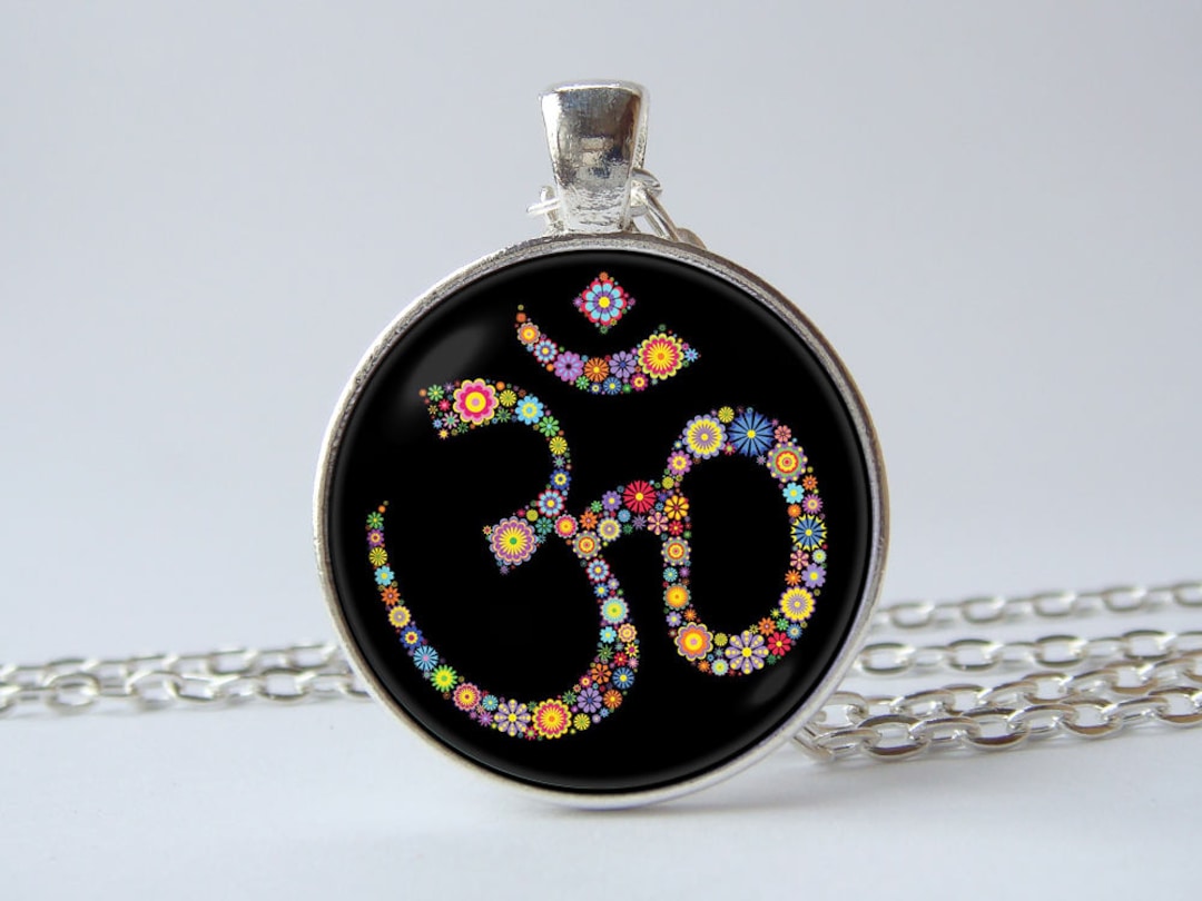 Om Symbol Necklace Om Jewelry Om Sign Pendant Hindu Symbol Yoga ...