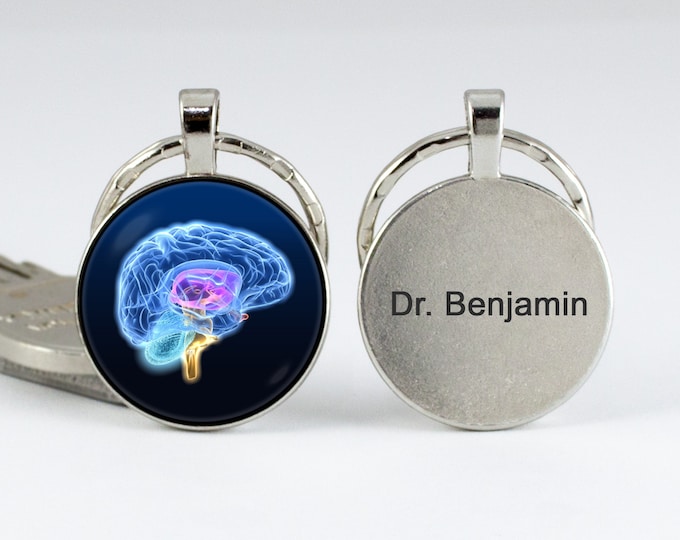 Brain Keychain, Human Brain Keyring, Neurosurgeon Key Chain, Gift for ...
