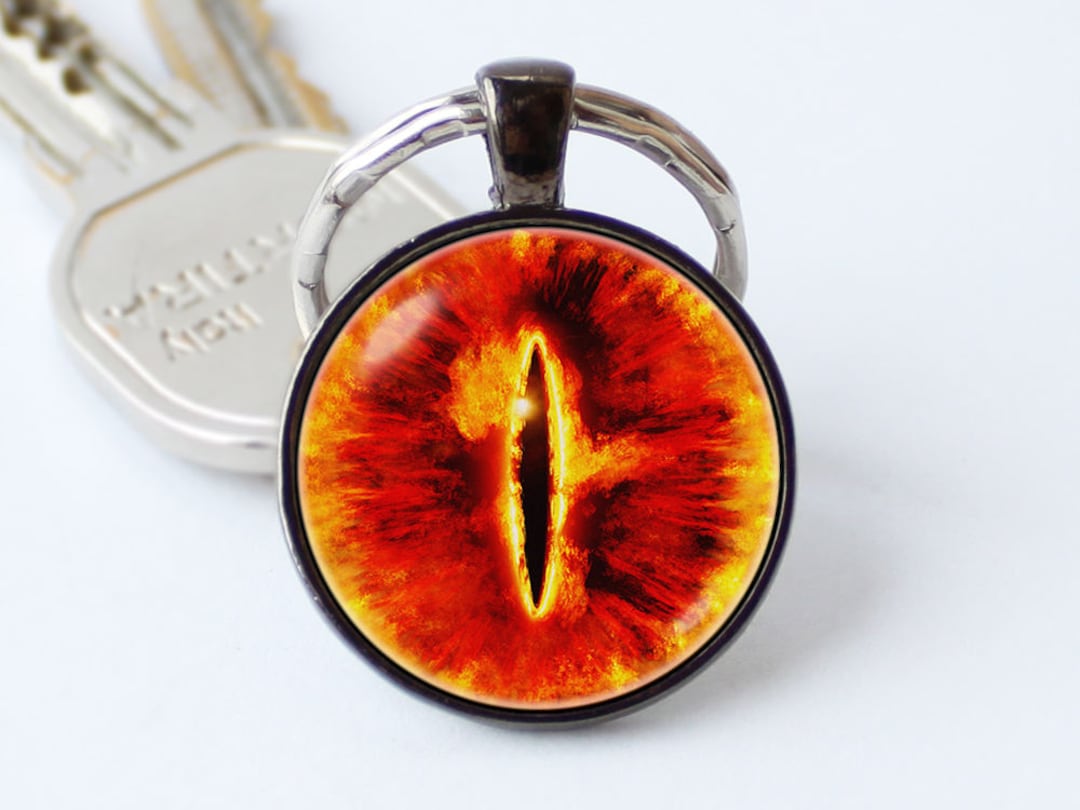 Fantasy Keychain Sauron Eye Keyring Evil Eye Jewelry Eye of Sauron ...