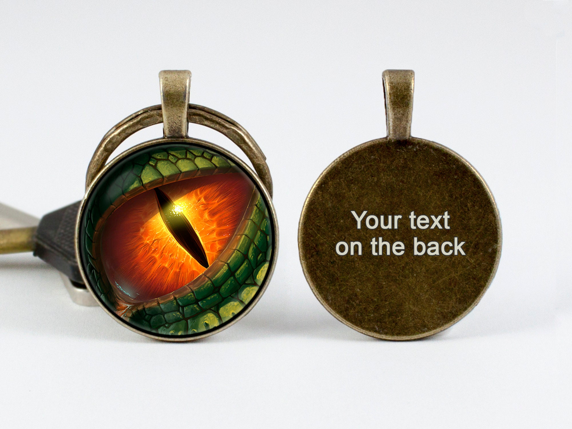 Dragon Eye Keychain Dragon Eye Keyring Dino Gift Dinosaur - Etsy