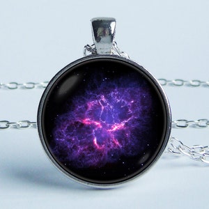 Nebula Necklace Crab Nebula Pendant Galaxy Jewelry Cosmos Necklace ...