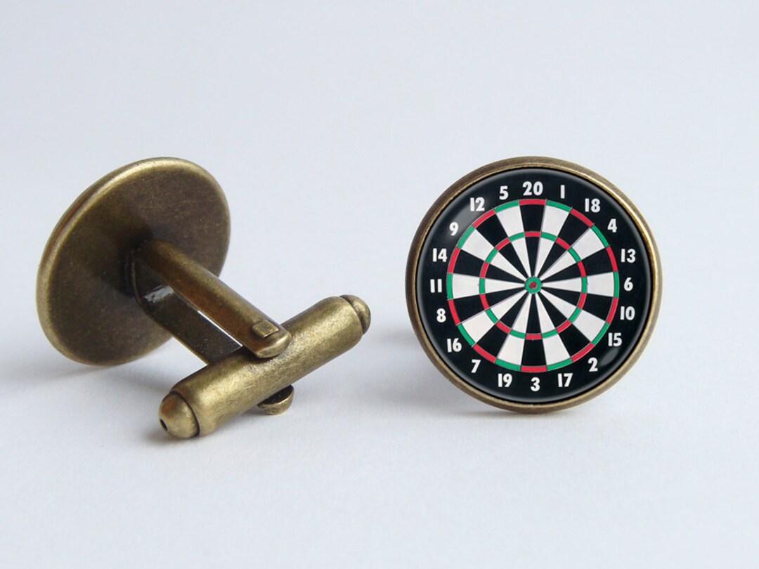 Dartboard Cufflinks Husband Gift Play Cuff Links Black Cufflinks Men's ...
