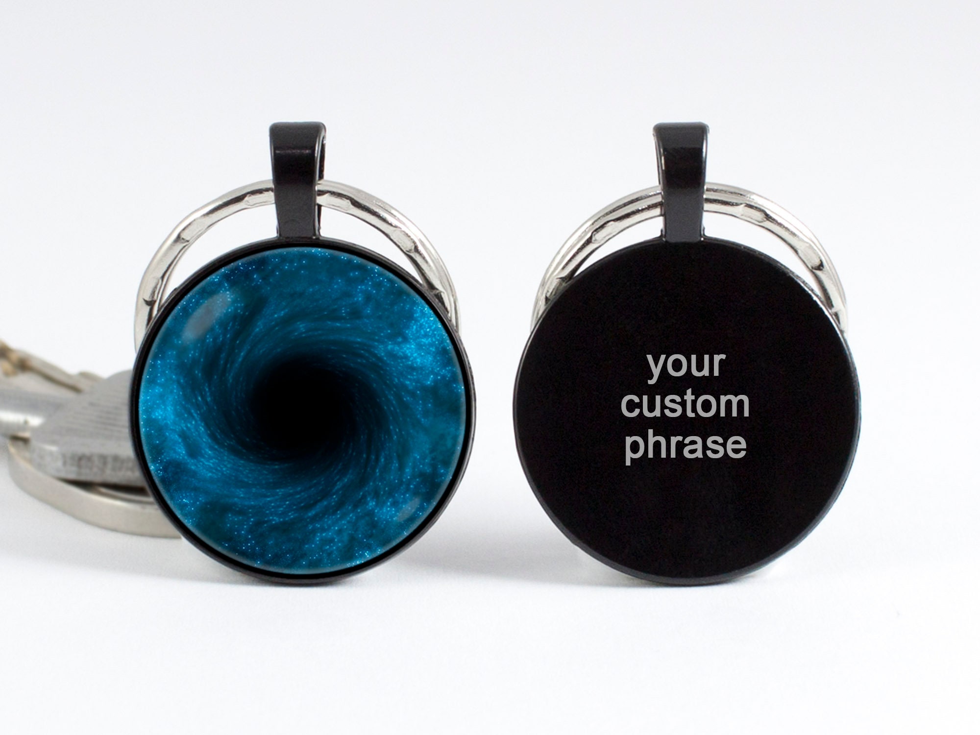Black Hole Keychain Cosmic Gift Space Keychain Black Hole - Etsy