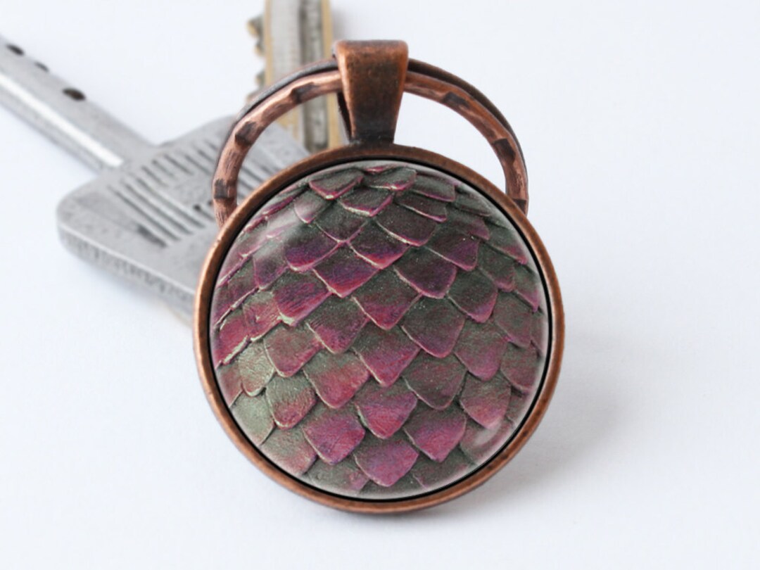 Pink Dragon Egg Key Chain Fantasy Keychain Scales Keychain Mythology ...