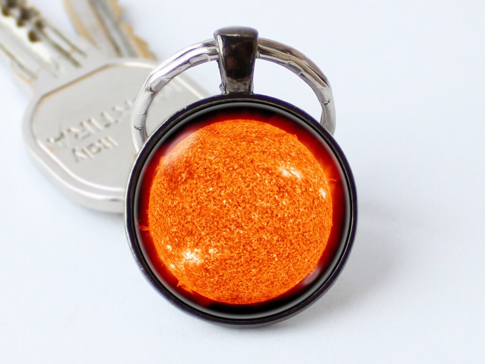 Sun Key Chain Solar Keychain Star Key Chain Galaxy Accessory | Etsy