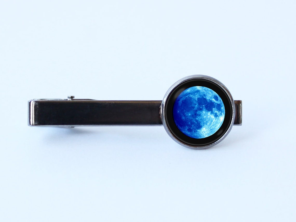 Moon Jewelry Blue Moon Tie Clip Husband Gift Men Gift Tie Clip for Men ...