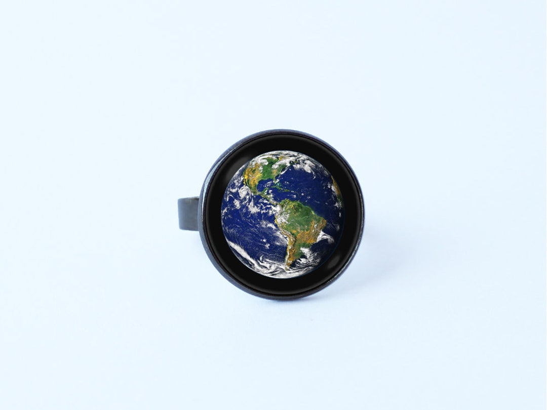 Earth Gift Ring Earth Planet Jewellery Earth Jewelry Planet Earth Ring ...