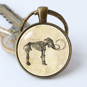 Mammoth Skeleton Keychain Mammoth Key Ring Mammoth Jewelry Ancient ...