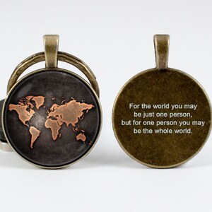 Vintage Map Keychain Map Jewelry Old Map Keyring World Map Key Ring ...